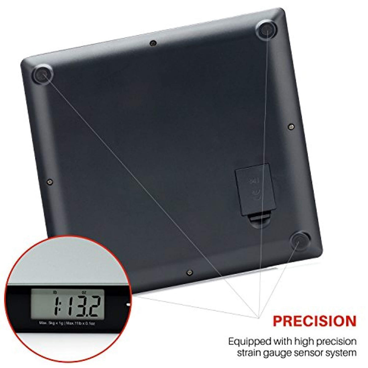 Smart Weigh Professional USPS Postal Scale with Tempered Glass Platfor ...