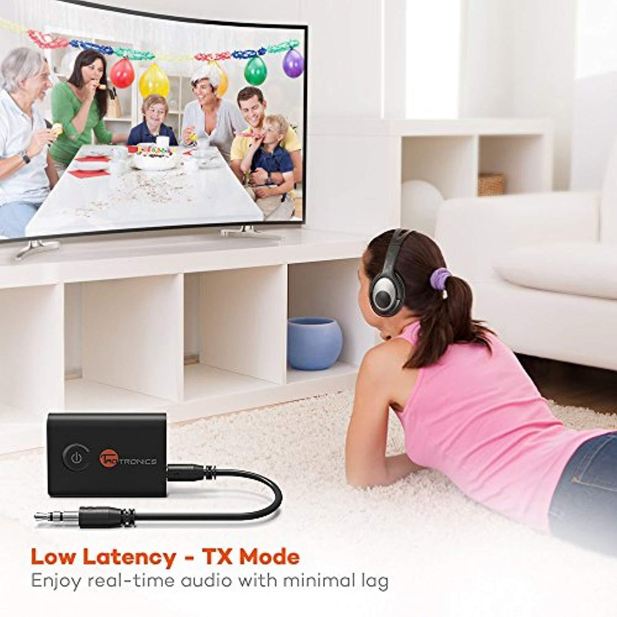 TaoTronics Bluetooth 4.1 Transmitter and Receiver, 2-in-1 Wireless 3.5 ...