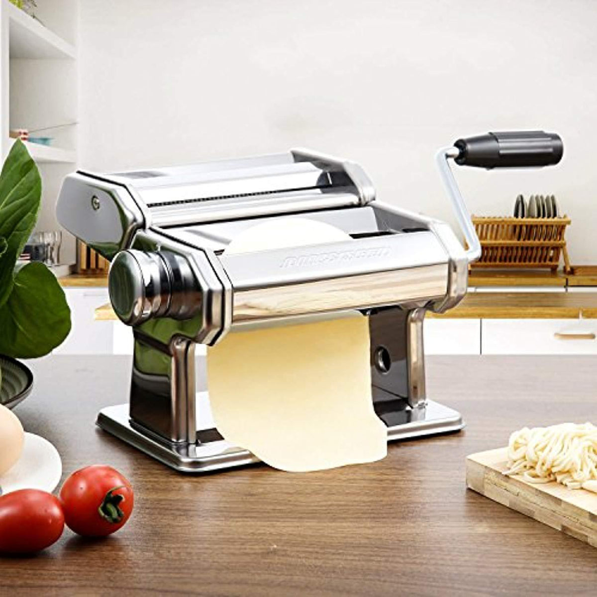 Pasta Maker Machine, Stainless Steel Homemade Pasta Noodle Machine Wit ...