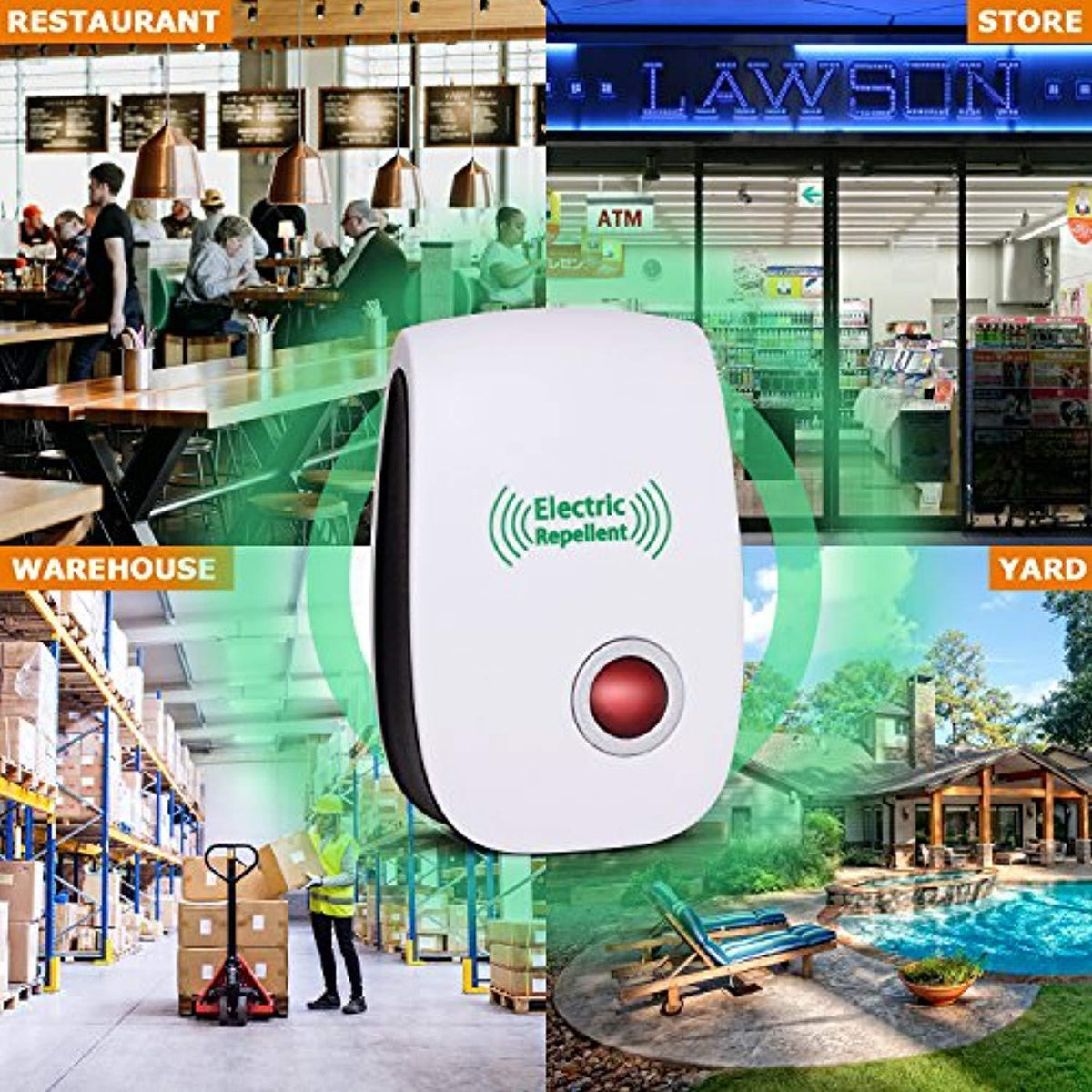 VEPOWER VEEPOWER Ultrasonic, Electrical Bug, Non-Toxic Repellent Plug ...