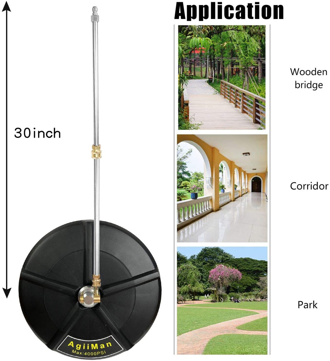 PP PROWESS PRO Pressure Washer Surface Cleaner - 3600 PSI Power Washer ...