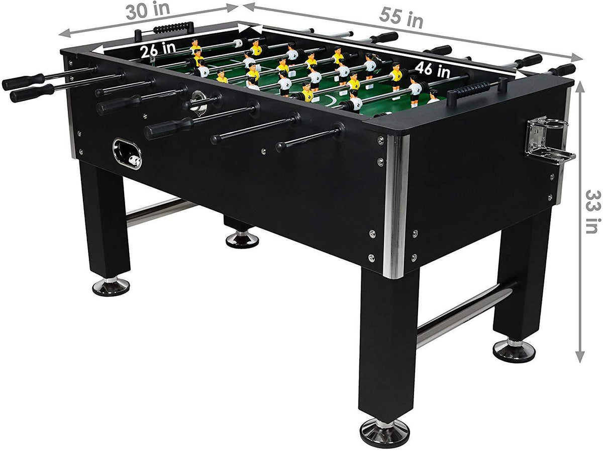 Sunnydaze Foosball Table - 55-Inch Recreational Game - Chrome Plated S ...